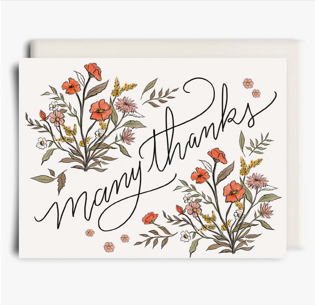 Many Thanks, Thank You Card – PERRINE's WINE SHOP