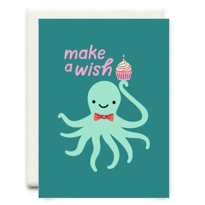 Make a Wish Octopus Birthday Greeting Card – PERRINE's WINE SHOP