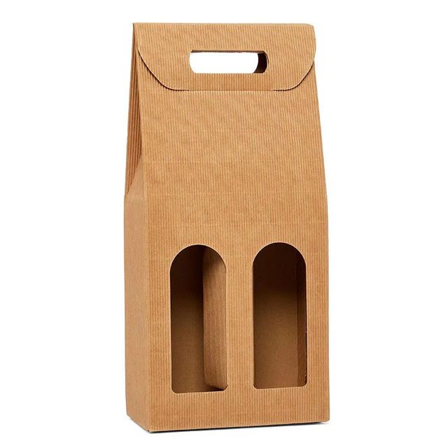 Kraft 2 Bottle Wine Gift Box – PERRINE's WINE SHOP